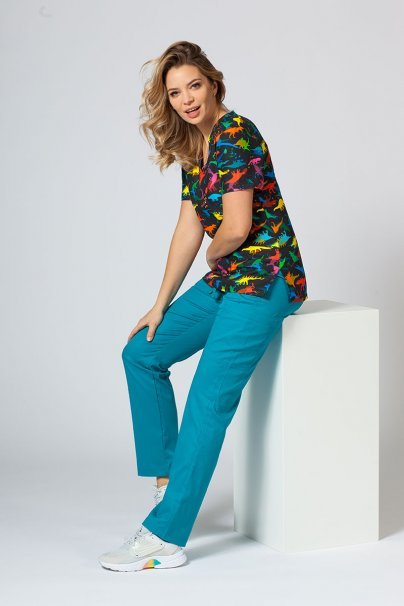 Kolorowa bluza medyczna we wzory Sunrise Uniforms wzór łowicki Kolorowa bluza medyczna we wzory Sunrise Uniforms wzór łowicki